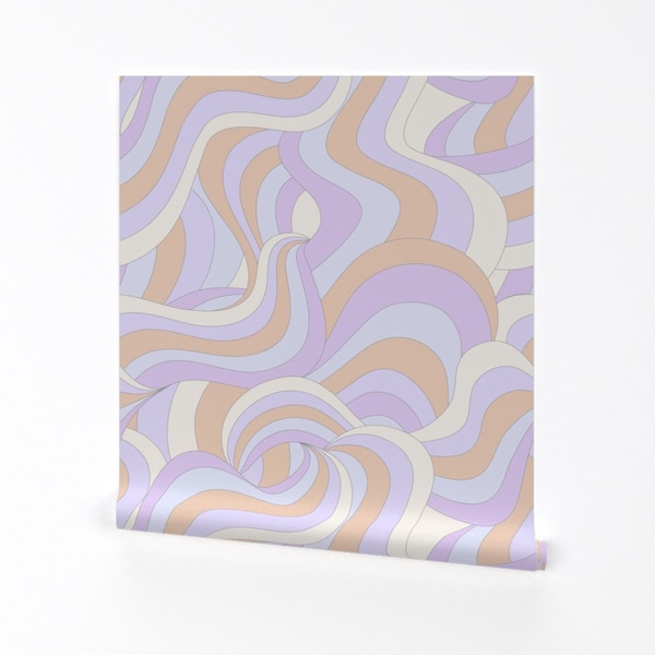 Purple Groovy Wallpaper - Etsy