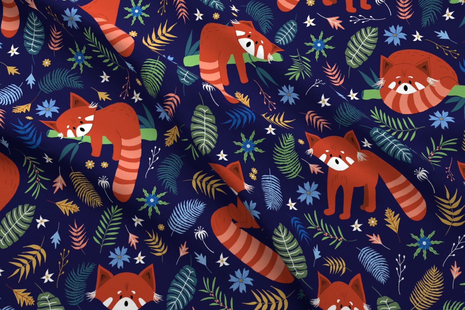 Red Panda Fabric Red Panda Final-01 By Juniperr Red Panda | Etsy