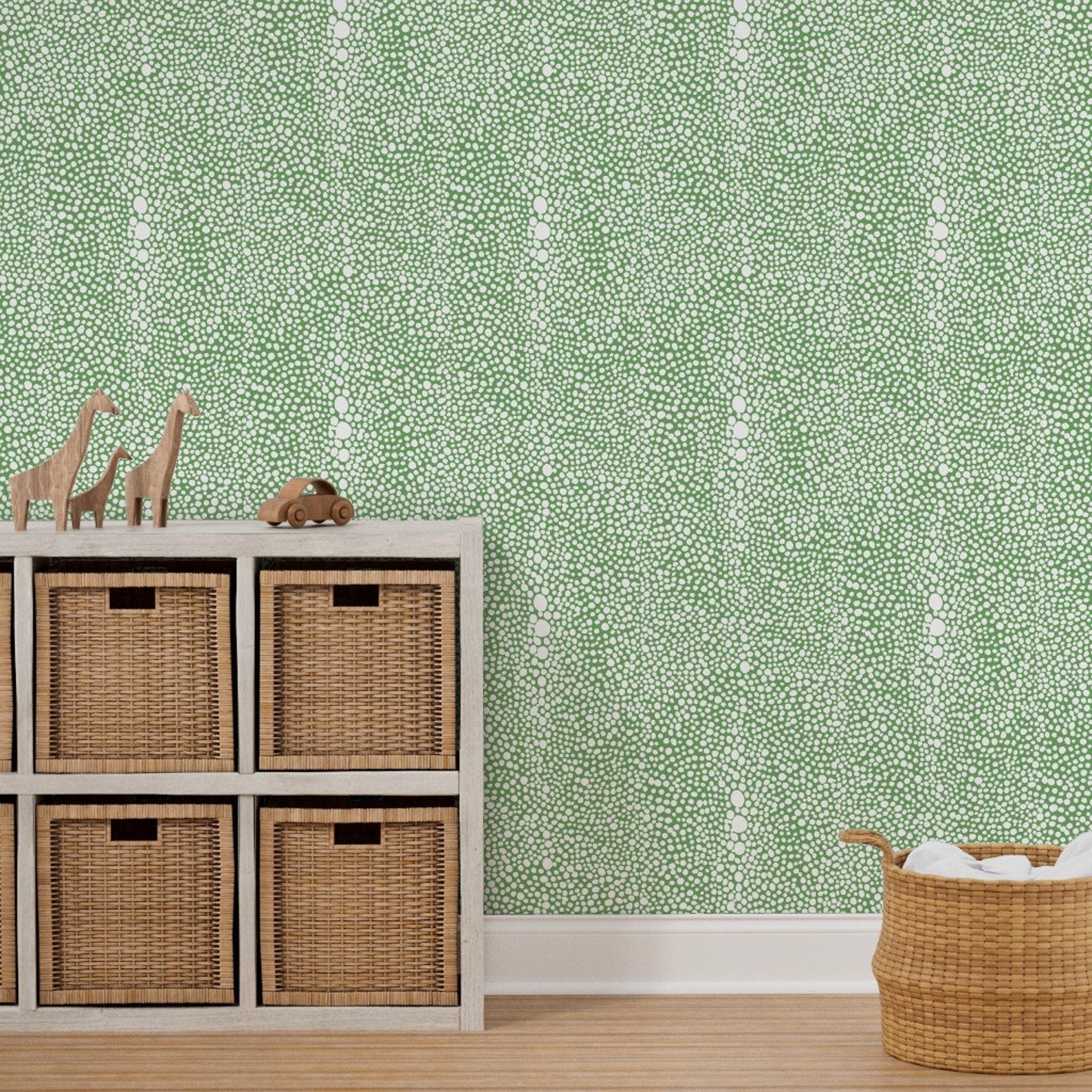 Animal Wallpaper Green Shagreen by Danika Herrick Green - Etsy