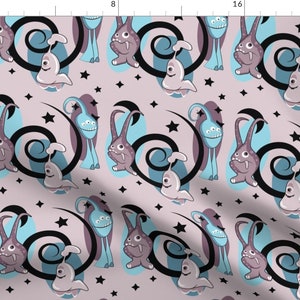 Little Monsters Fabric Monster Twisty Purple by - Etsy