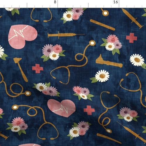 Nurse 100% Cotton Fabric - Etsy