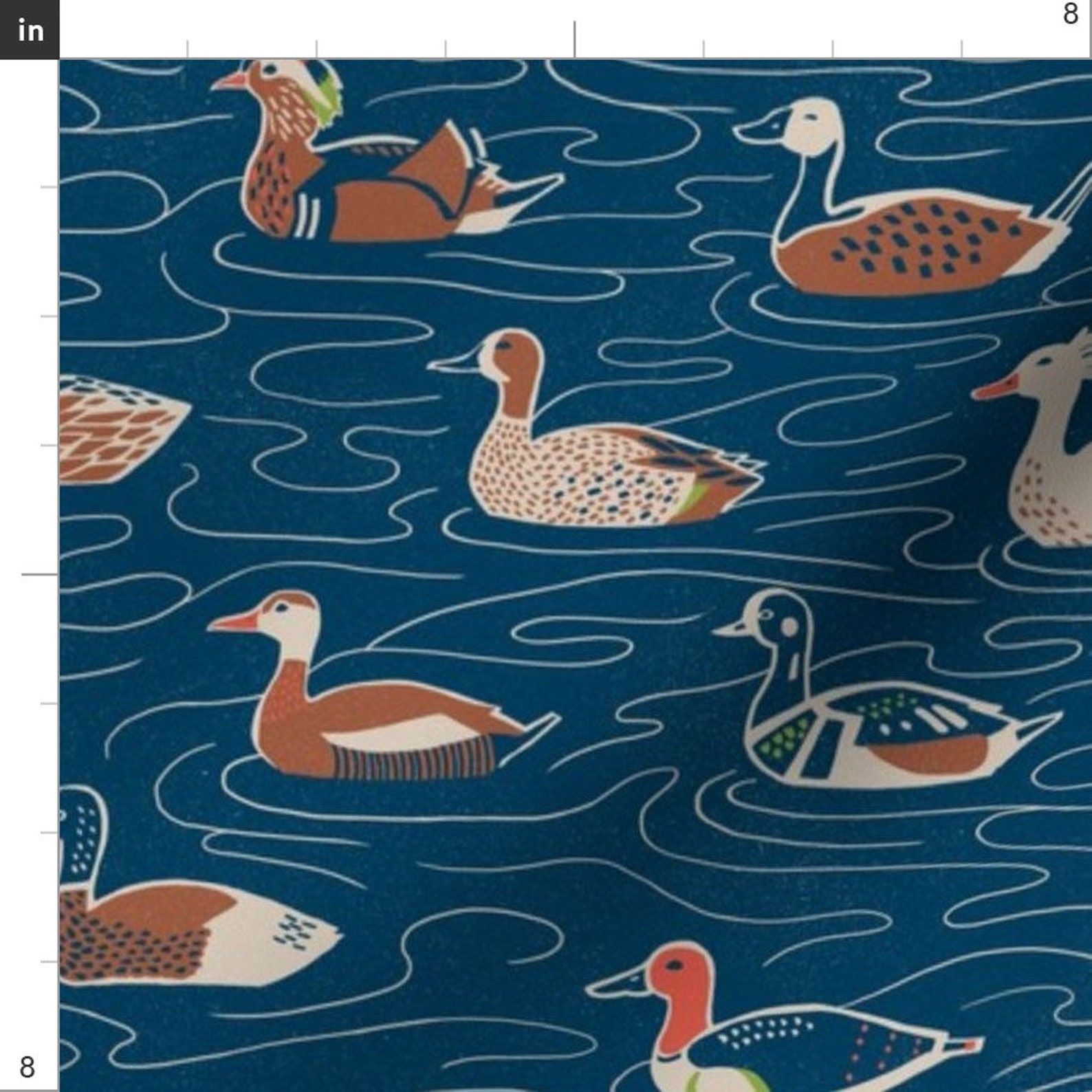 Duck Fabric Duck Duck... Duck by Caleb Luke Lin Duck Pond - Etsy