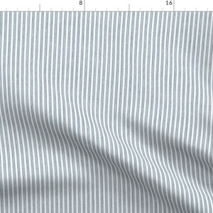 Rustic Blue Stripes Fabric Faded French Stripe Blue by - Etsy