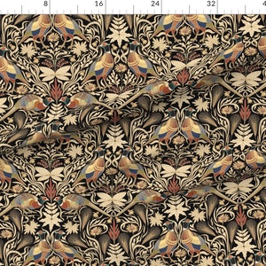 Pheasants Fabric Pheasants by Boszorka Birds Botanical Floral Wildlife ...