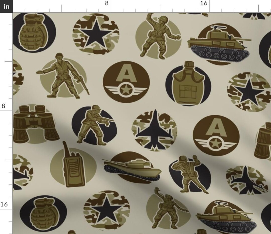 Army Fabric Army Dreamer by Cjldesigns Army Military Toy Brown Soldier ...