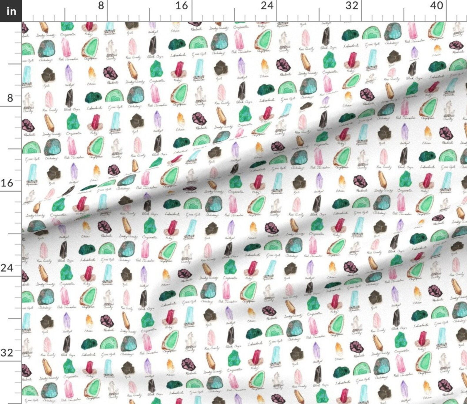 Crystal Fabric Healing Crystals Gem Stone & Mineral - Etsy