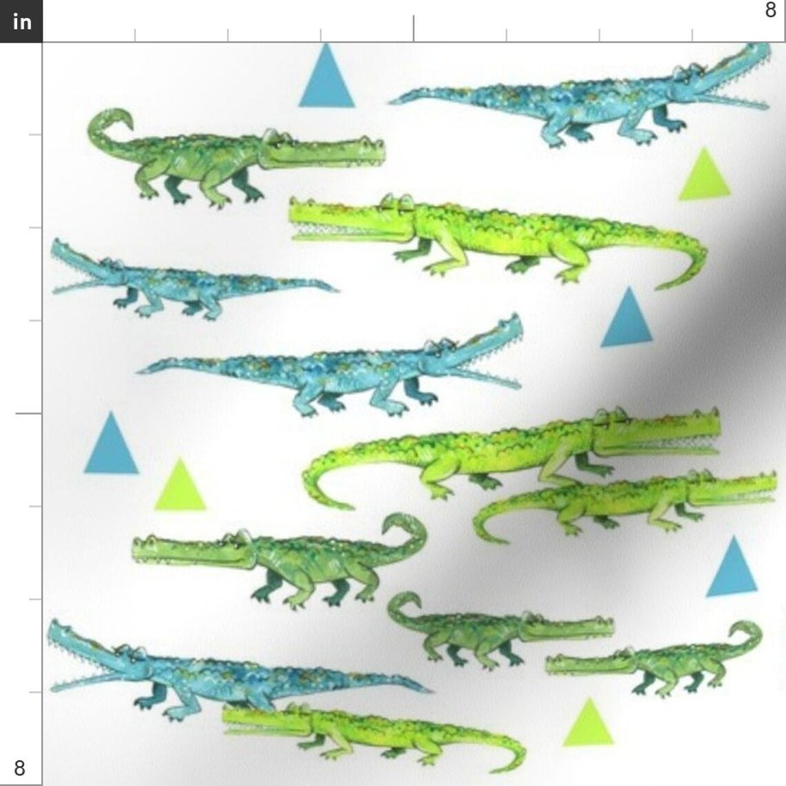 Neon Alligator Fabric See You Later Alligator by Taraput - Etsy