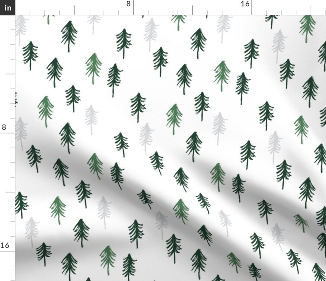 Holiday Fabric Trees Multi Green Holiday by - Etsy