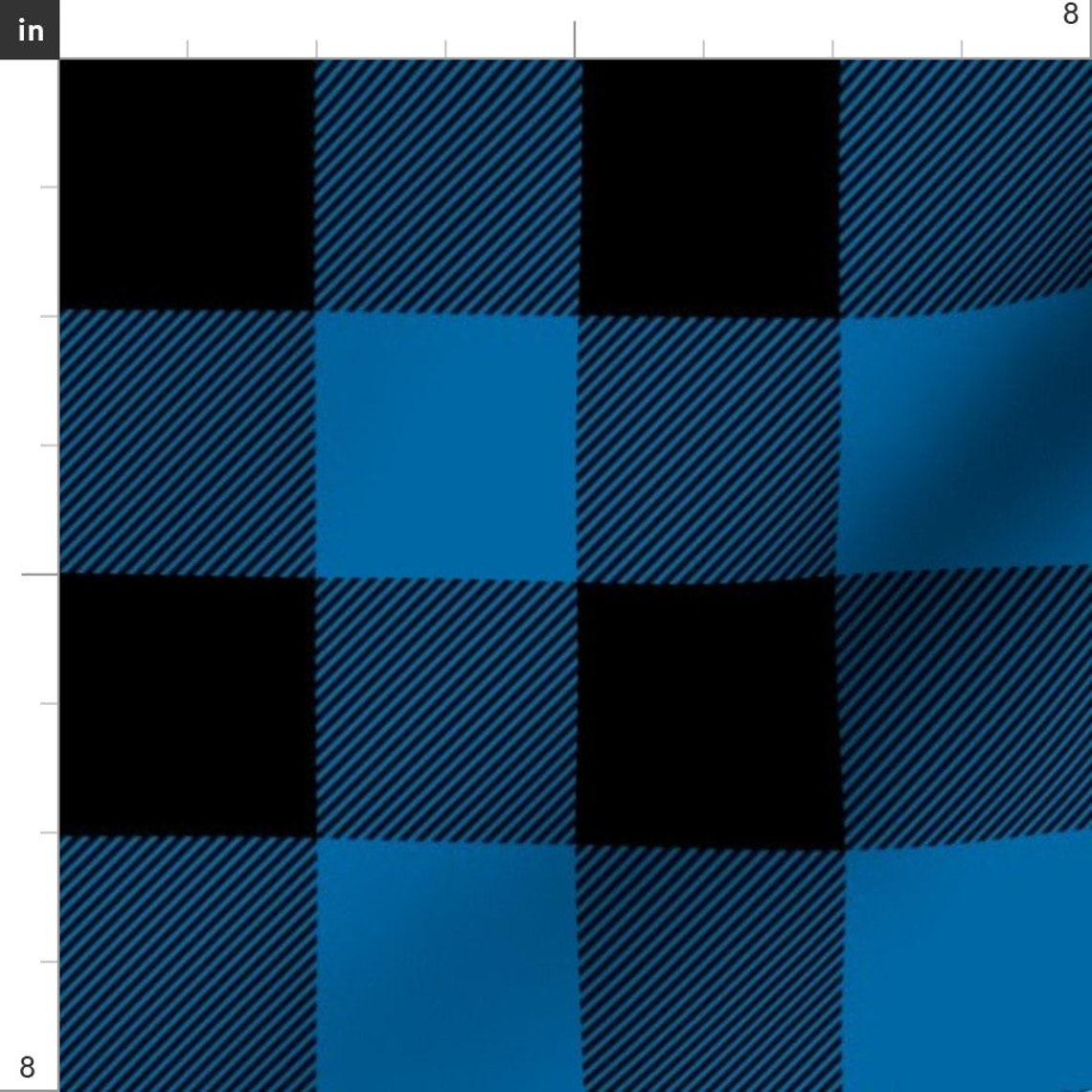 Checkered Fabric Buffalo Plaid 2in Royal Blue by Misstiina - Etsy
