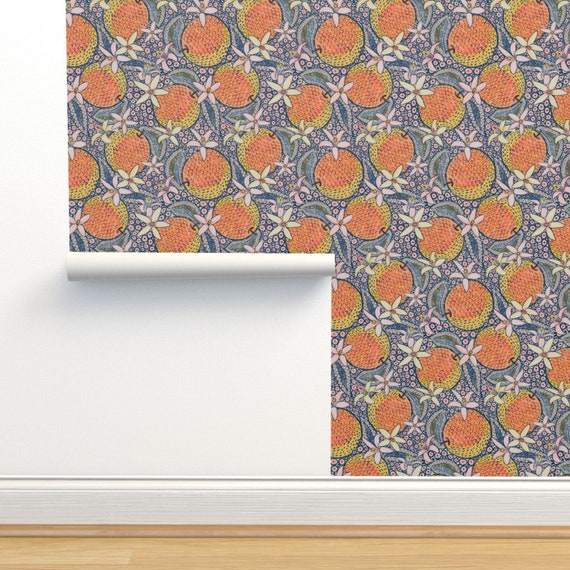 Orange Wallpaper African Oranges by Helenpdesigns Fruit - Etsy