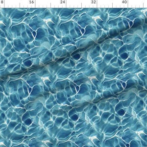 Ocean Waters Fabric - Light Blue Sunlight Ocean by Lauriekentdesigns ...