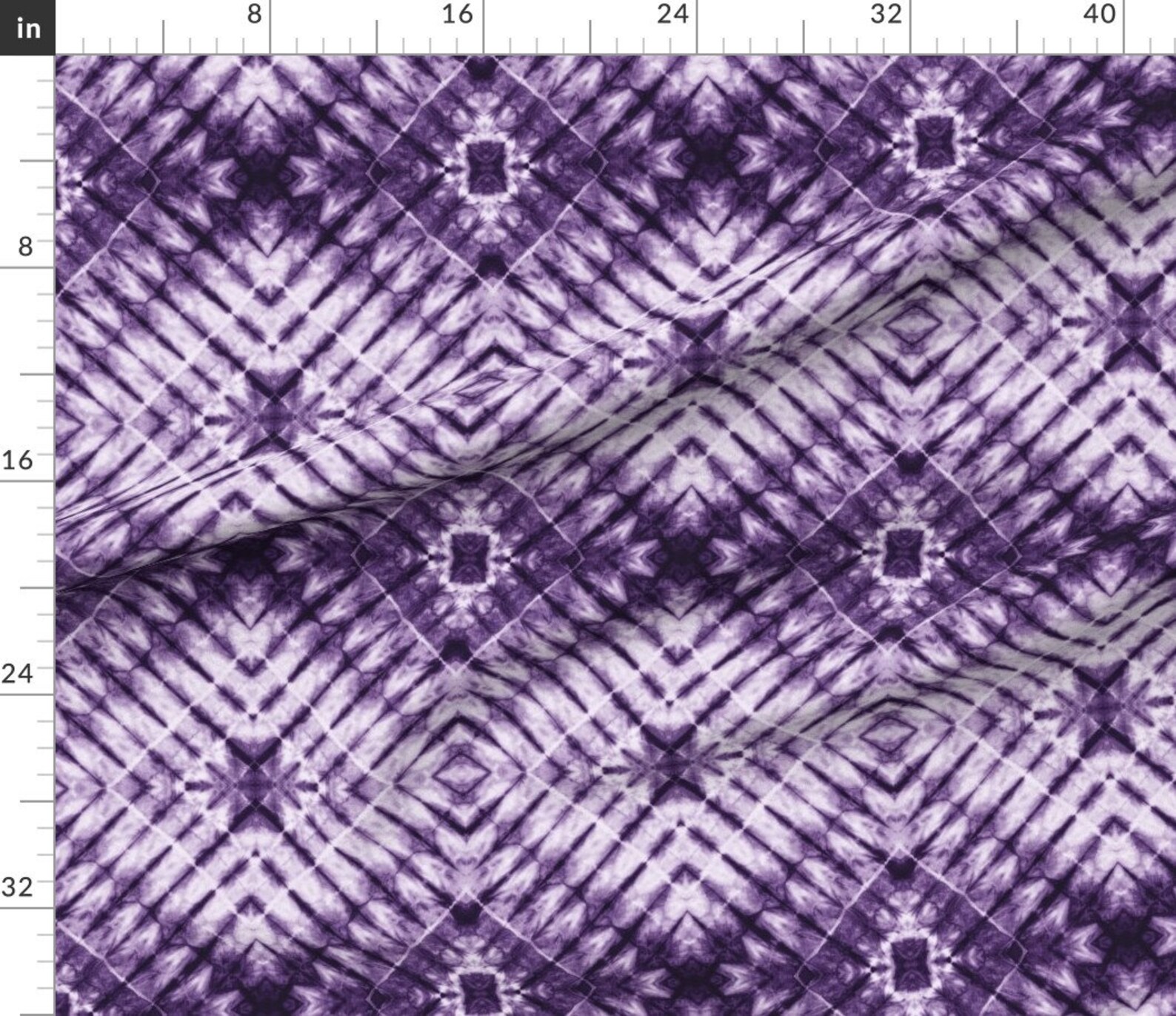 Tie Dye Acid Wash Purple Fabric Purple Tie Dye 4 C18bs | Etsy