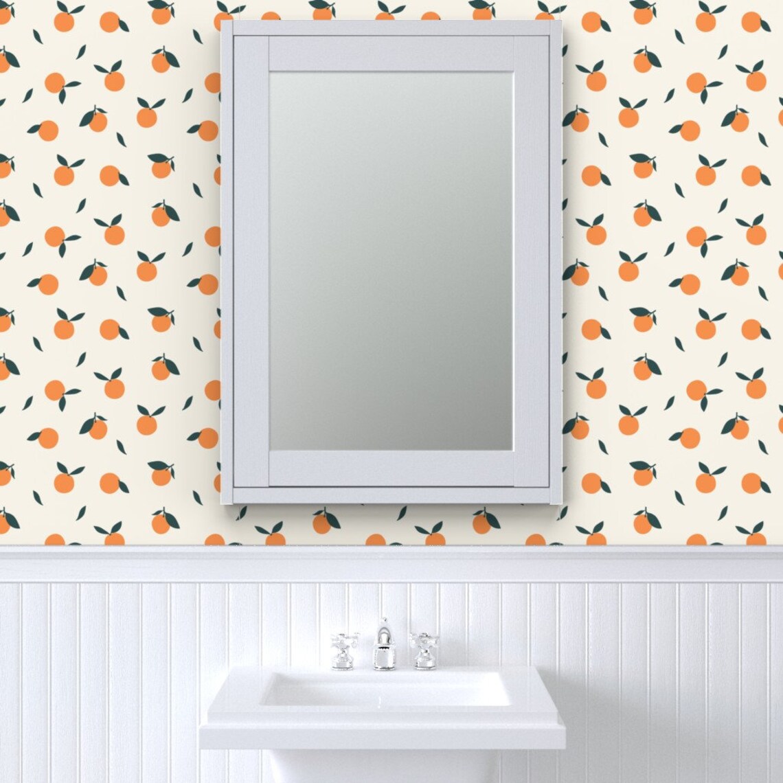 Clementine Wallpaper Clementine Ivory by Kimsa Clementine - Etsy
