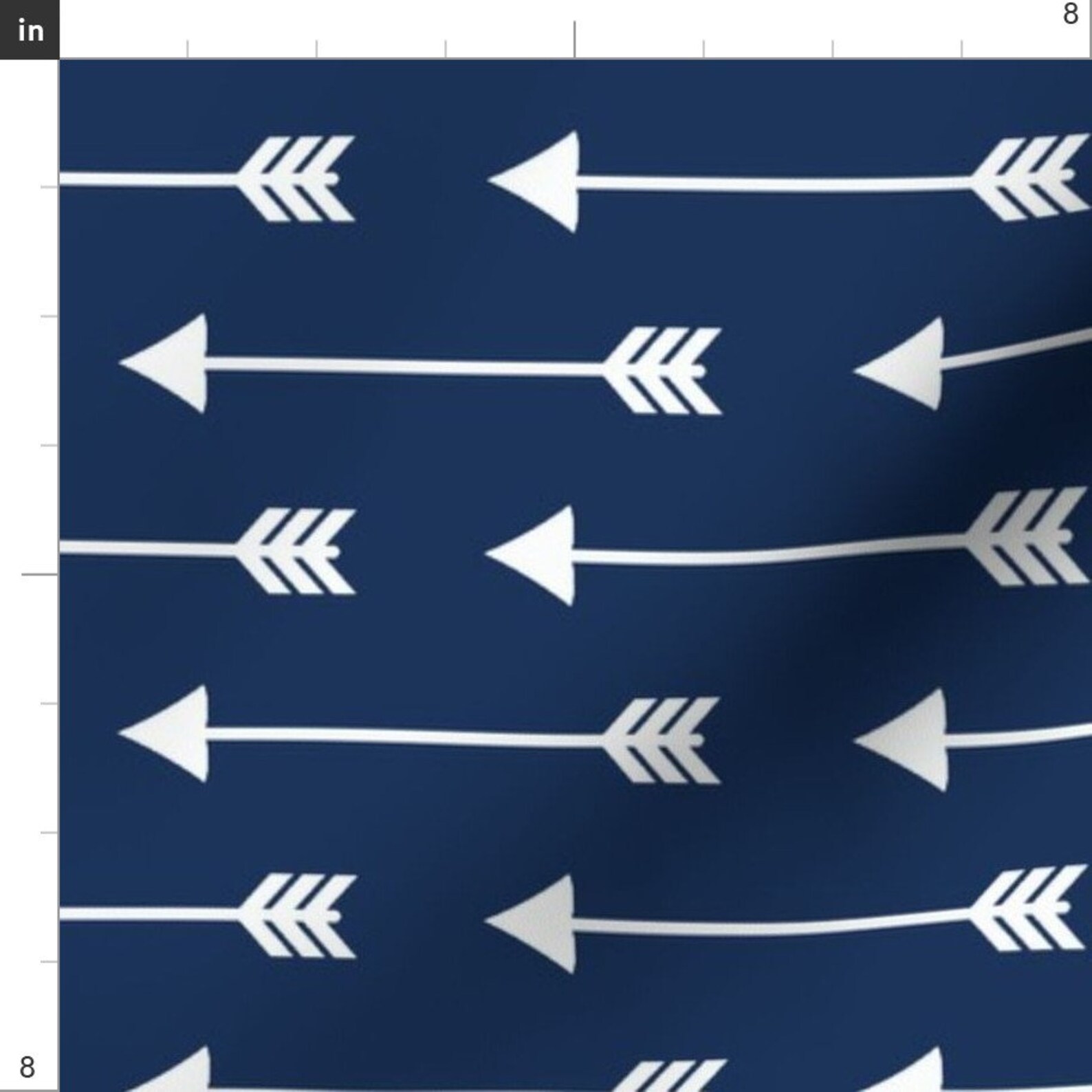 Navy Arrows Fabric Sweet Arrows Deep Blue by | Etsy