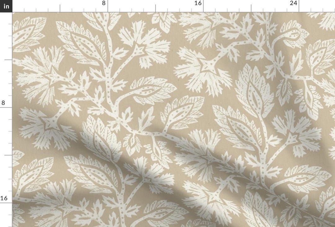 Neutral Chintz Fabric - Carnation Beige by Apostrofodesign - Farmhouse ...