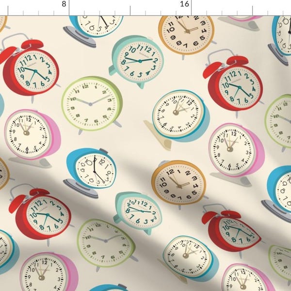 Clock Fabric - Etsy