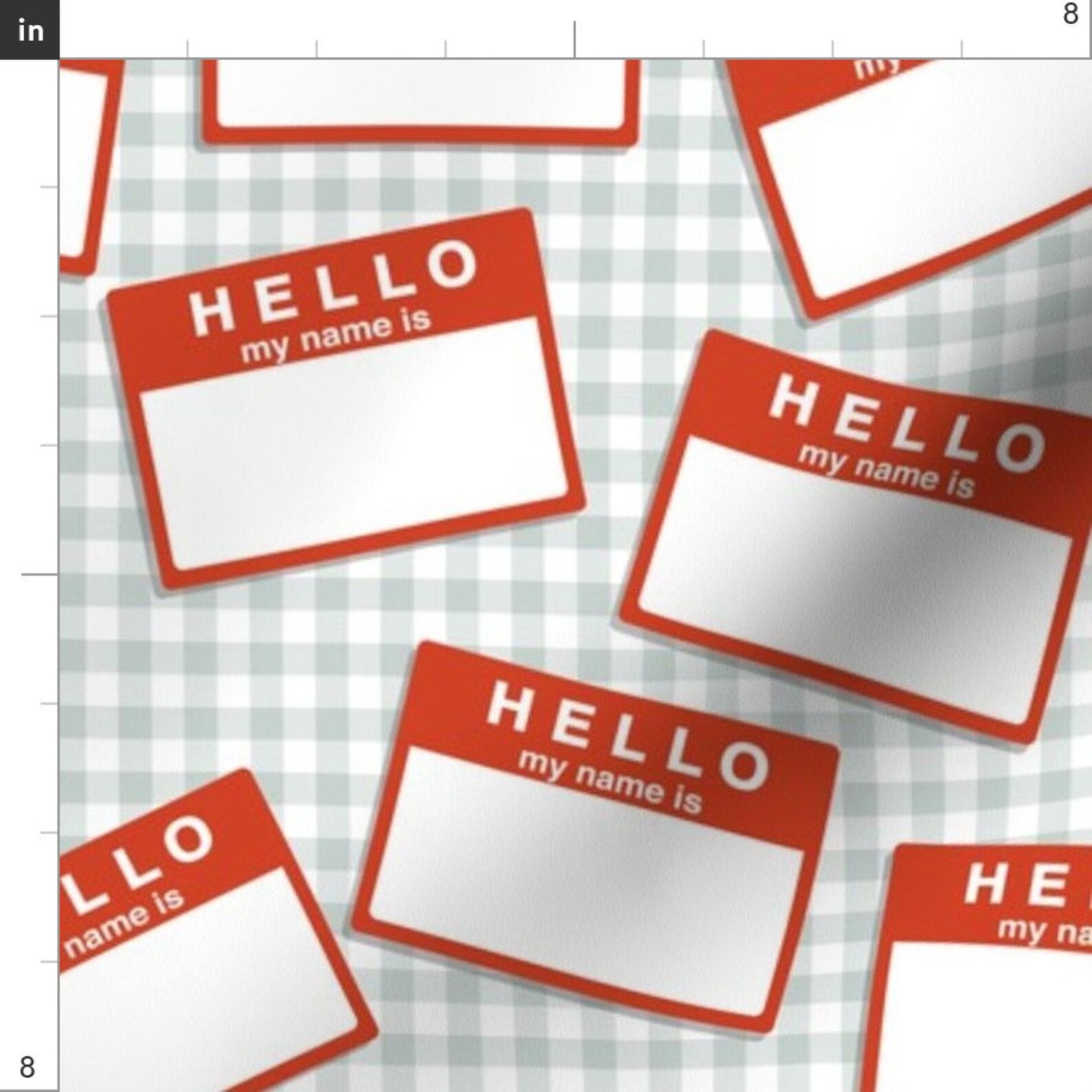 Hello Fabric Hello My Name Is... by Weavingmajor Hello | Etsy