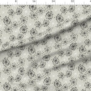 Dill Fabric Dill by Graceful Abstract Gray Herb Kitchen Decor Cotton ...