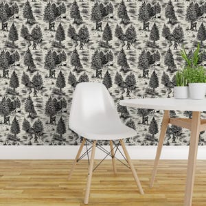 Sasquatch Removable Peel and Stick Wallpaper - Black Bigfoot Yeti ...