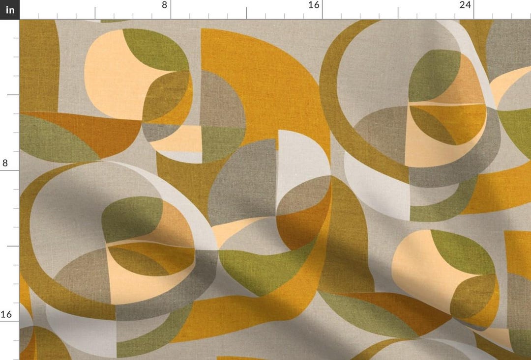 Mod Circles Fabric Modern Circles by Ceciliamok Circles Retro Mid ...