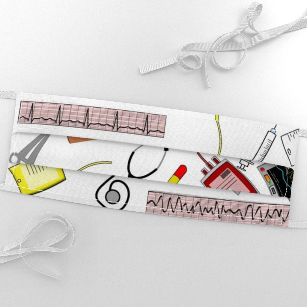 Hospital Nurse Fabric Nurse Medical Theme by Hot4tees - Etsy