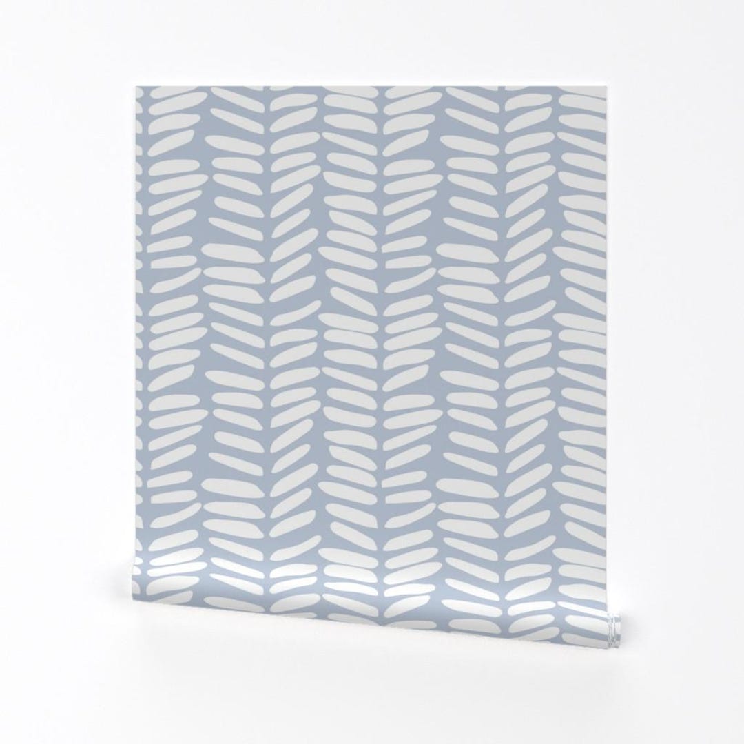 Periwinkle Removable Peel and Stick Wallpaper Abstract Garden Botanical ...