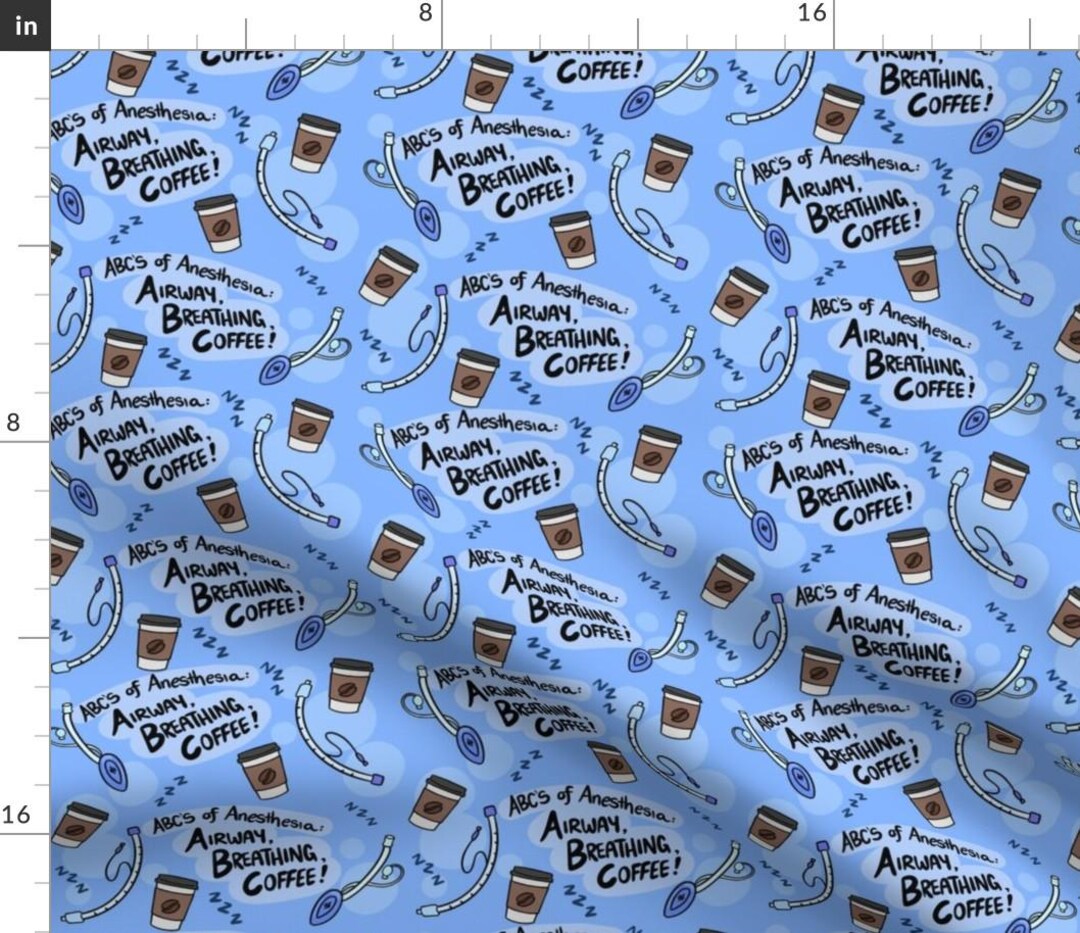 Scrub Fabric Abcs of Anesthesia by Ladybugsurgery Surgery Surgeon ...