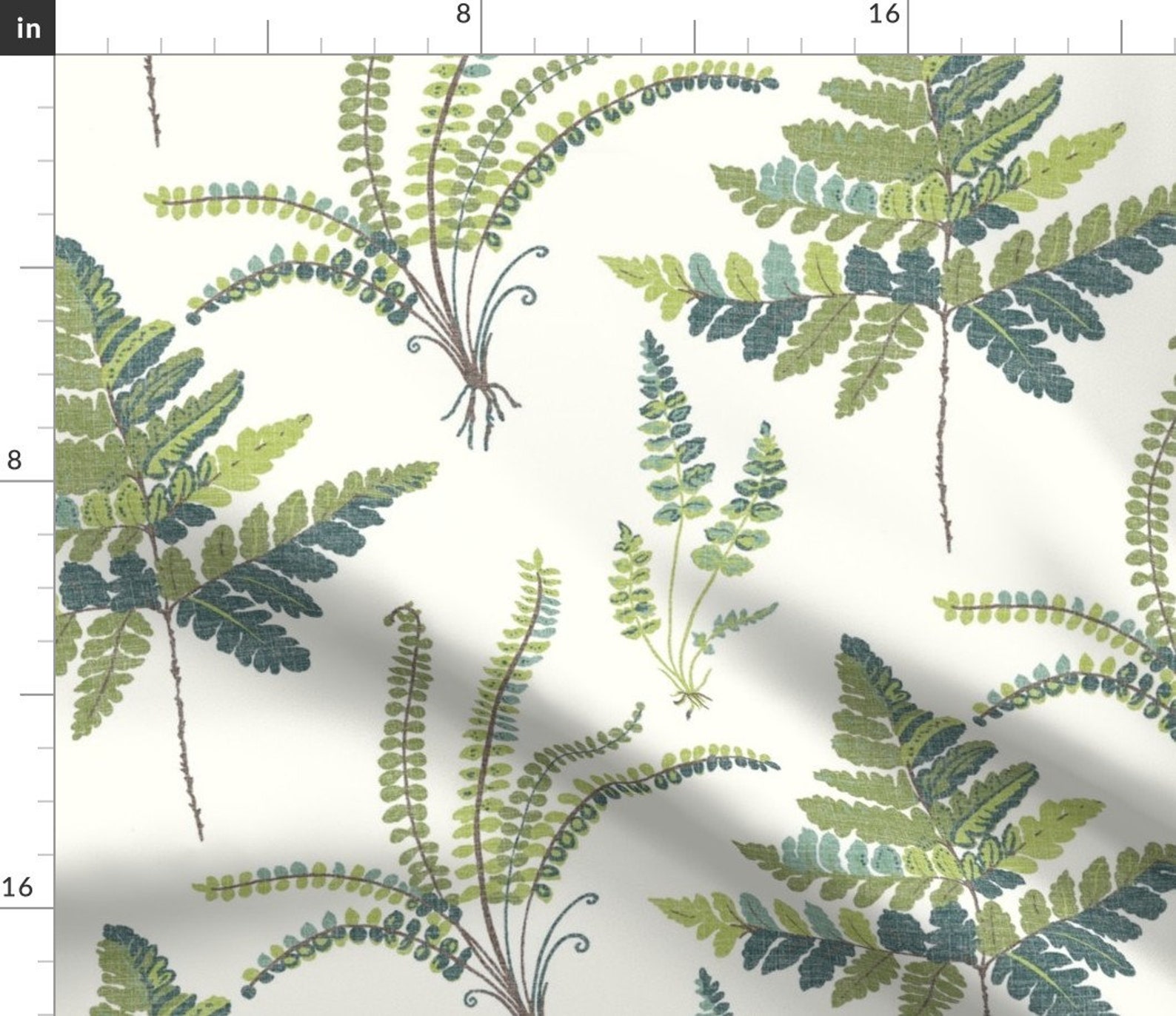 Ferns Fabric Fern Botanical by Melissahyattfabrics Ferns - Etsy