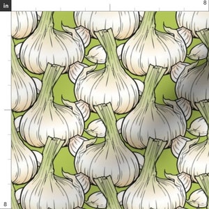 Garlic Fabric Garlic by Hannafate Garlic Vegetable Food Cooking Kitchen ...