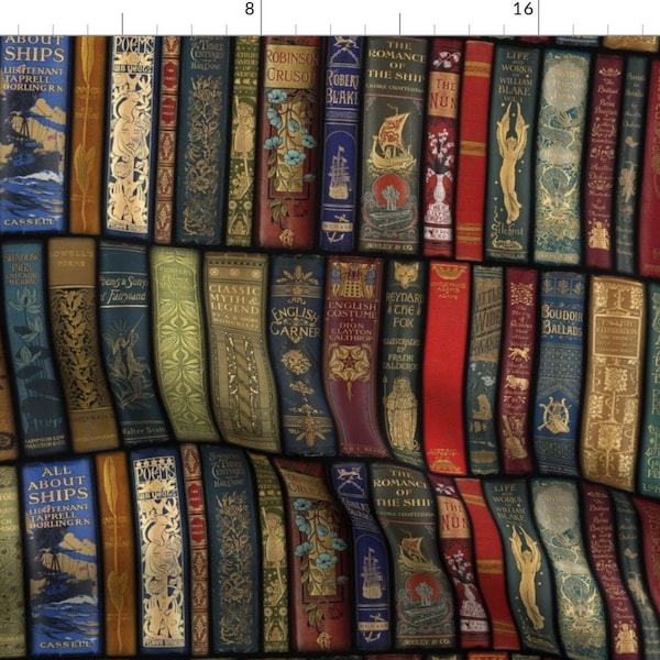 Library Book Fabric - Etsy