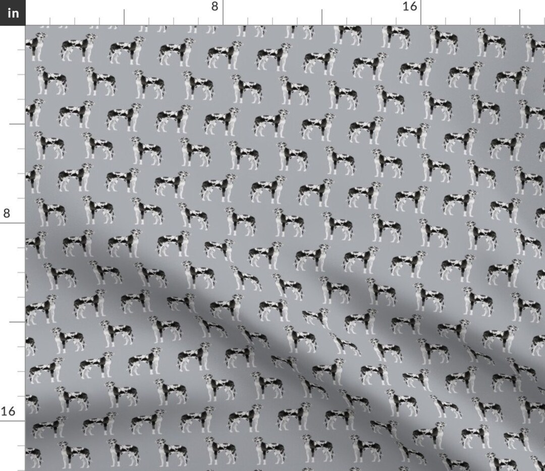 Great Dane Fabric Great Danes Cute Simple Dog Quilting Fabric Dogs by ...