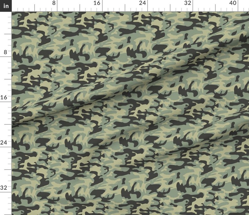 Camo Fabric Green Camo Pattern by Inspirationz Army Green | Etsy