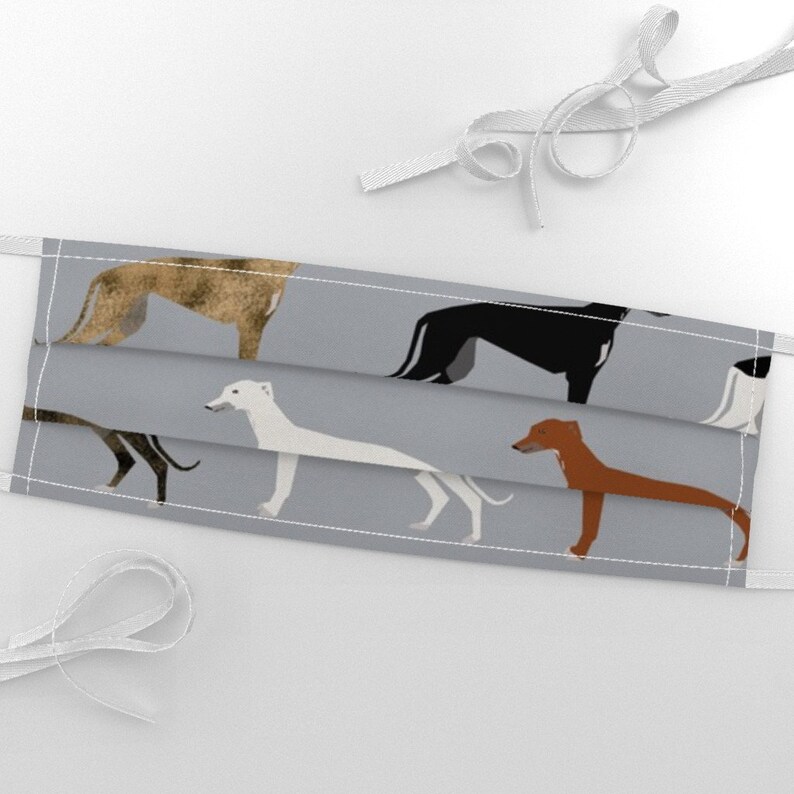 Greyhound Dog Fabric Greyhounds Fabric Larger Version by | Etsy