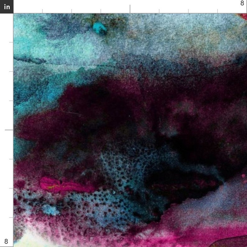 Inky Mark Making Fabric Watercolour 27 by Heytangerine - Etsy
