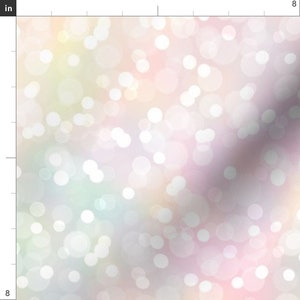 Pastel Rainbow Polka Dots Watercolor Fabric Pastel Rainbow Small Bokehs ...
