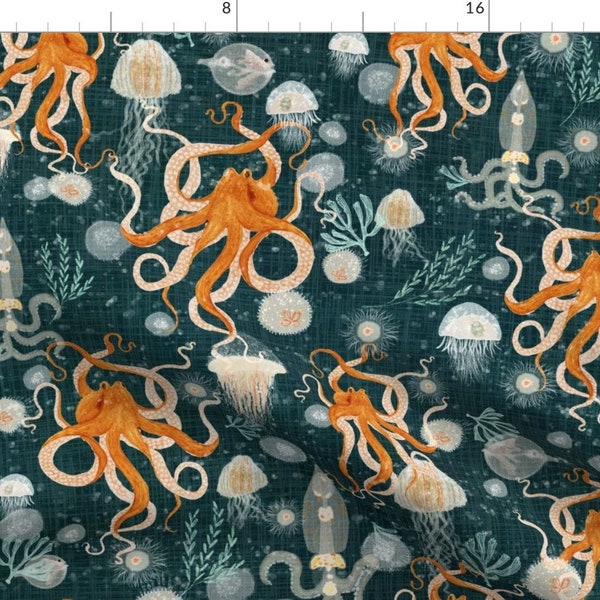 Octopus Nautical Fabric - Etsy