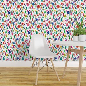 Tree Wallpaper - Colorful Trees by Ninola-design - Kids Nursery Forest ...