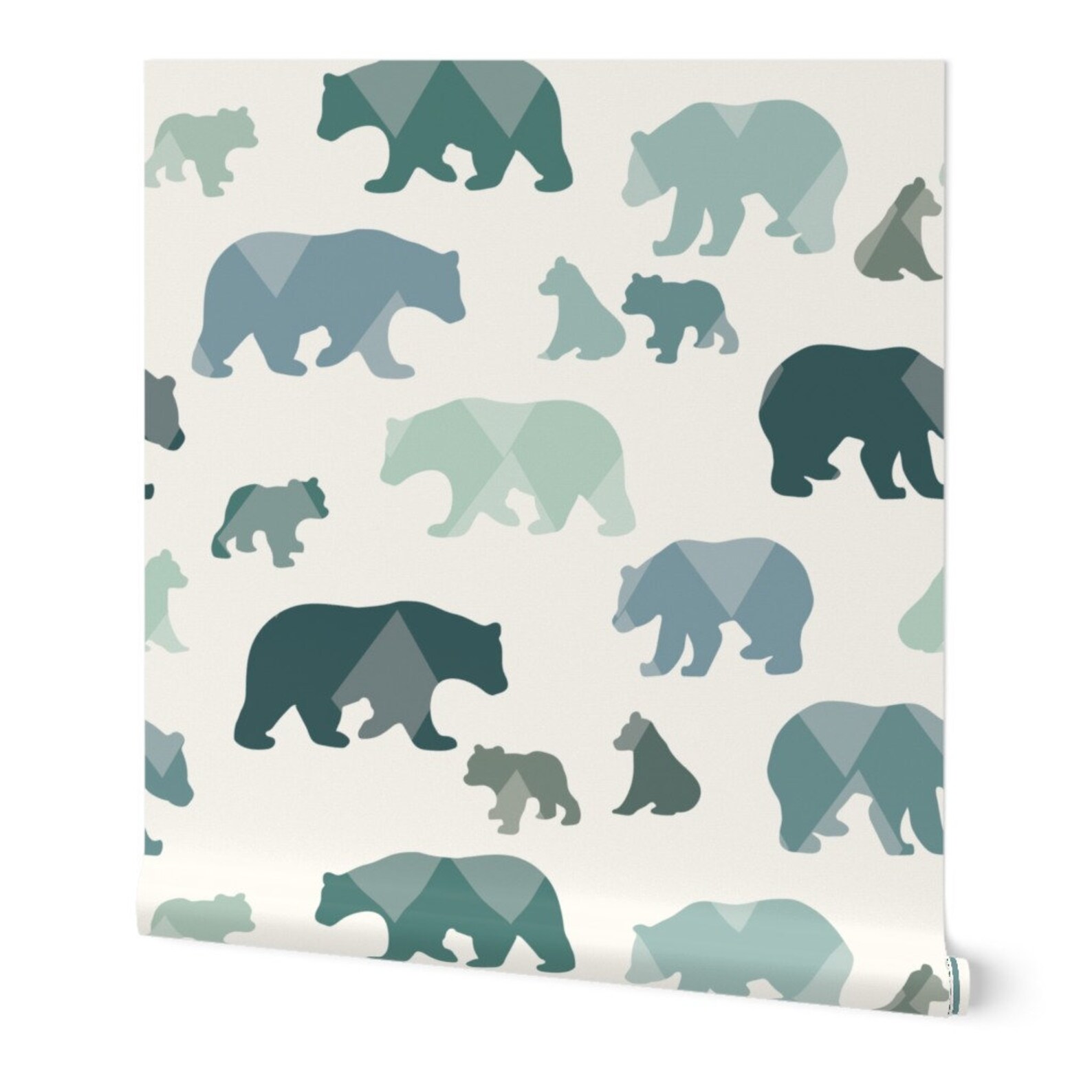 Bears Wallpaper Bears Cubs Large Teal by | Etsy