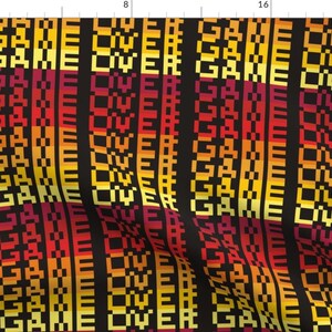 Byte Fabric 8-bit Game Over Firey by Pennyroyal Byte Vintage Video Game ...