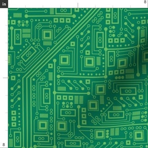 Computer Fabric Robot Circuit Board Green by Robyriker Computer ...