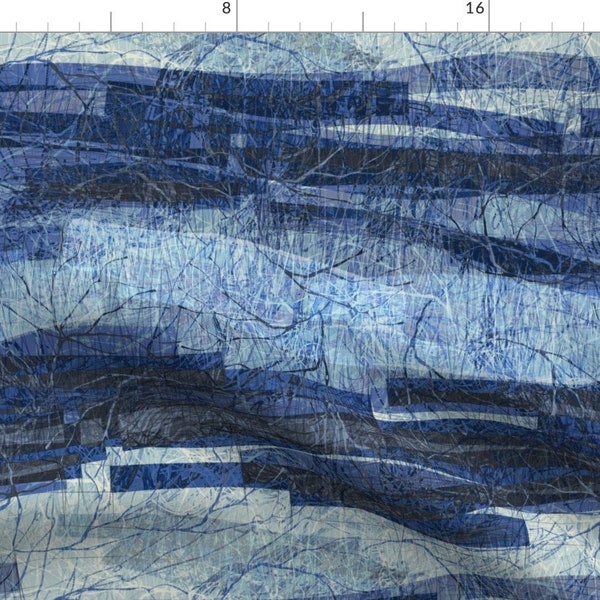 Blue Fabric by the Yard - Etsy