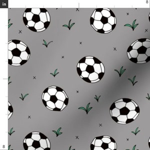 Gray Soccer Fabric Soccer Ball Fun Sports Gray by - Etsy