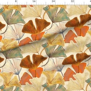 Autumn Ginkgo Fabric Ginkgo Leaves by Wildwater Fall Color - Etsy