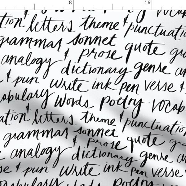 Fabric With Writing - Etsy
