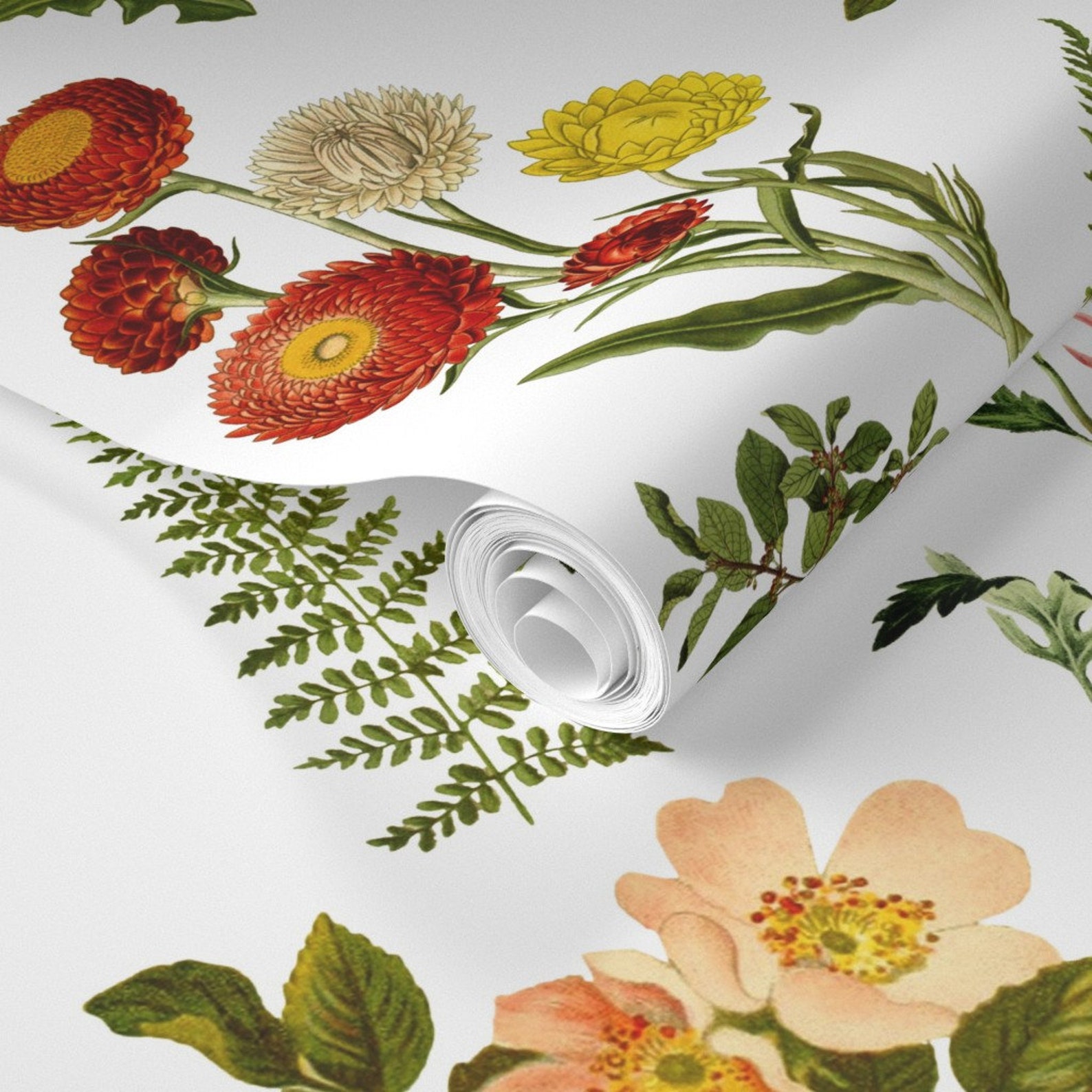 Botanical Wallpaper Lil Botanical Garden by Shopcabin - Etsy