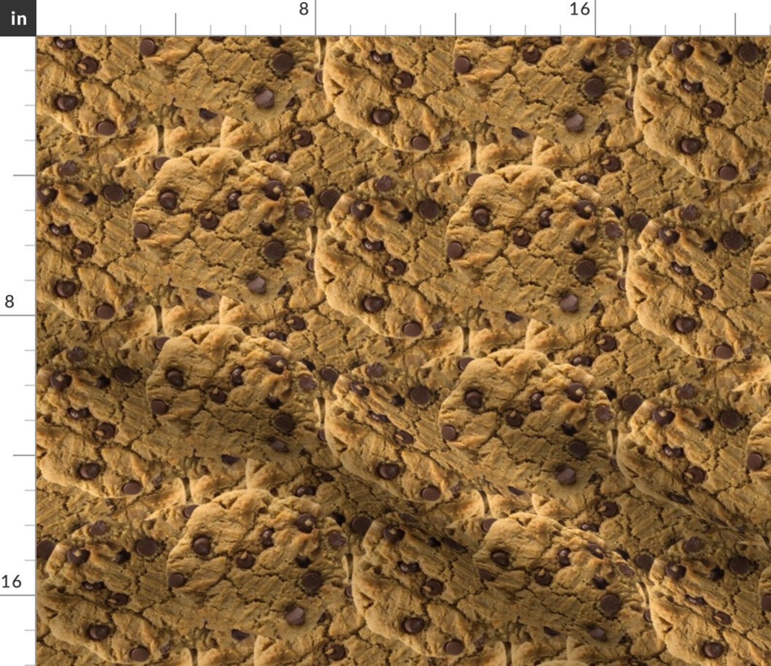 Cookie Fabric Chocolate Chip Cookie by Peacoquettedesigns - Etsy