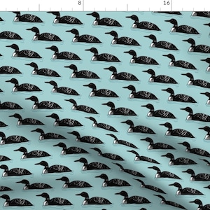 Loon Fabric Loon by Kelly Korver Loon Water Fowl Lake Bird - Etsy