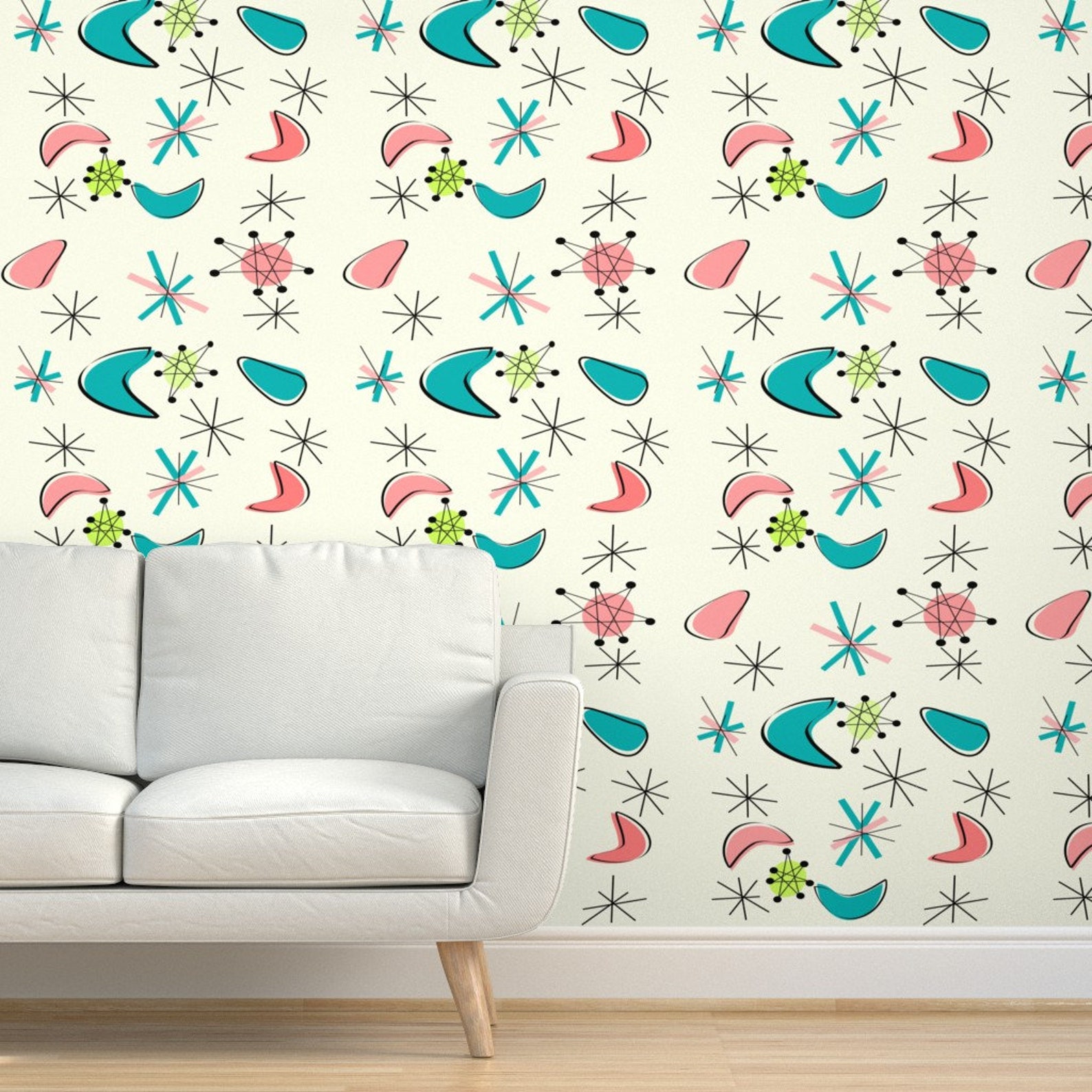 Atomic Boomerangs Wallpaper Atomic Boomerangs by Hot4tees - Etsy