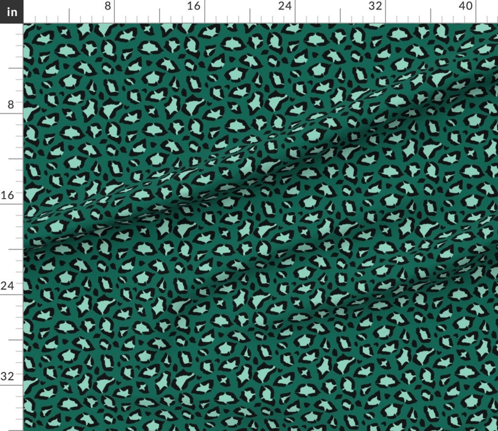 Green Fabric Leopard Print Green by Sylviaoh Green and | Etsy