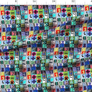 Math Fabric Math by Soobloo Mathematics Numbers Equations | Etsy